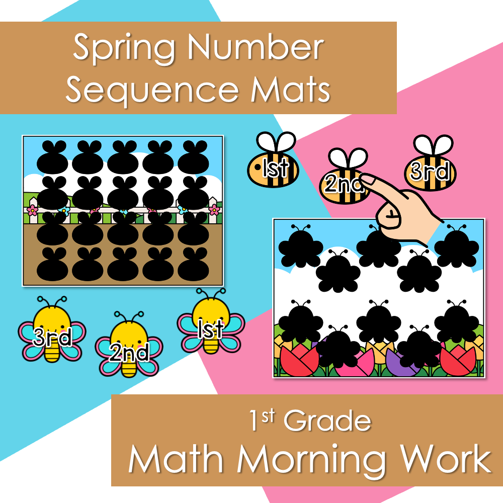Spring Number Sequence Mats - Clever School Teacher