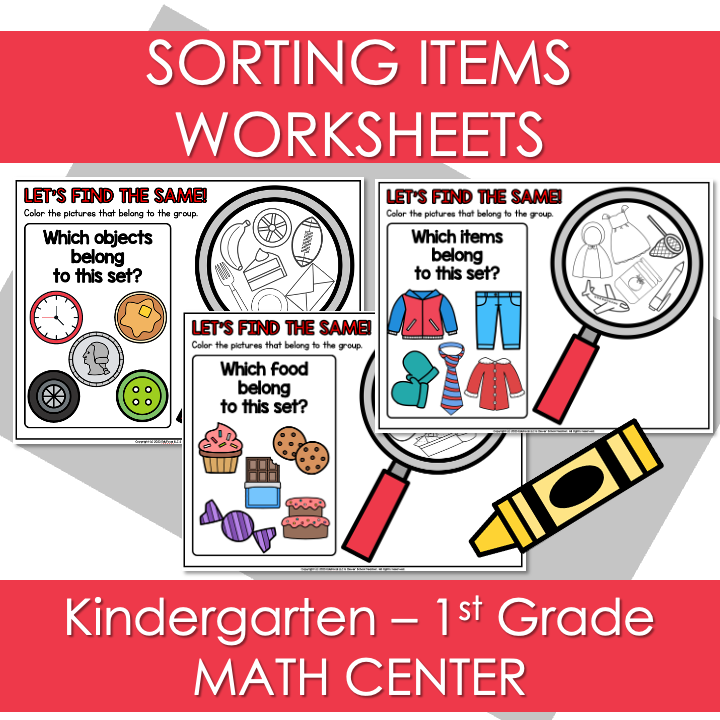 Sorting Items Worksheets - Clever School Teacher