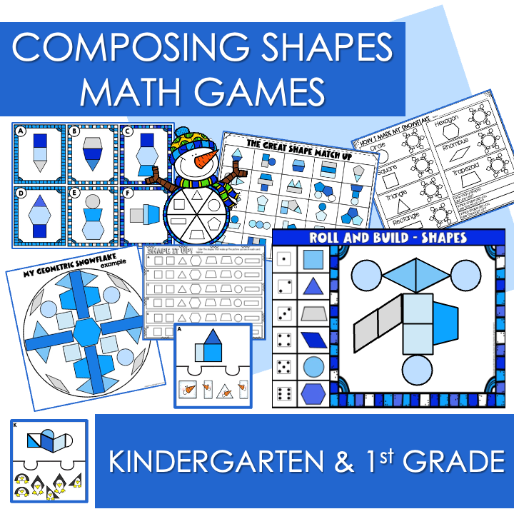 Composing Shapes Math Games - Clever School Teacher