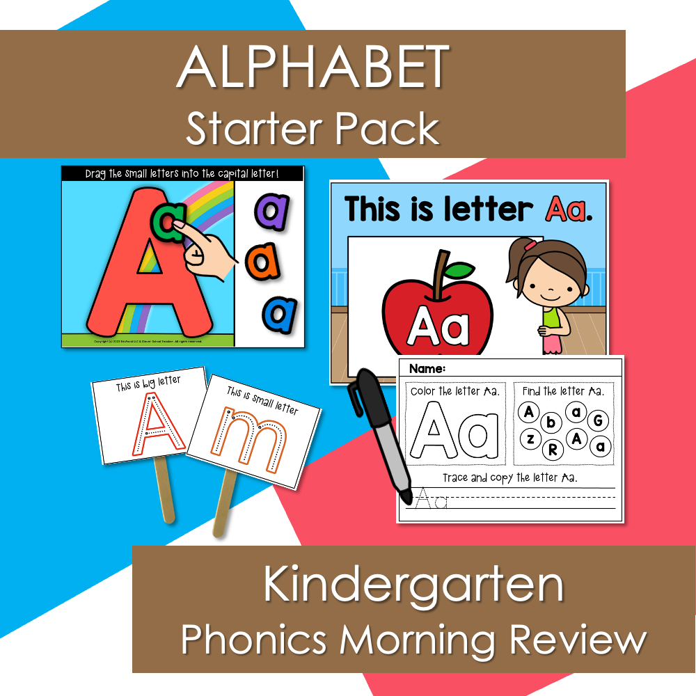 Kindergarten Alphabet Starter Pack - Clever School Teacher